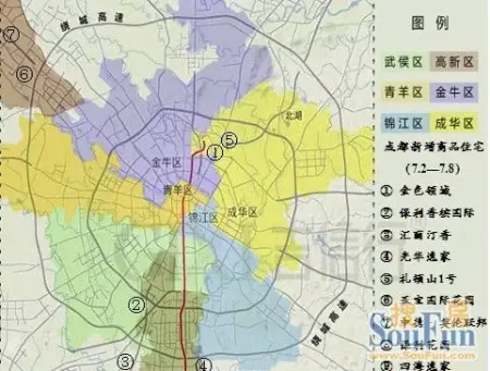 成都有哪几个区是城区 四川省成都市五城区怎么划分的